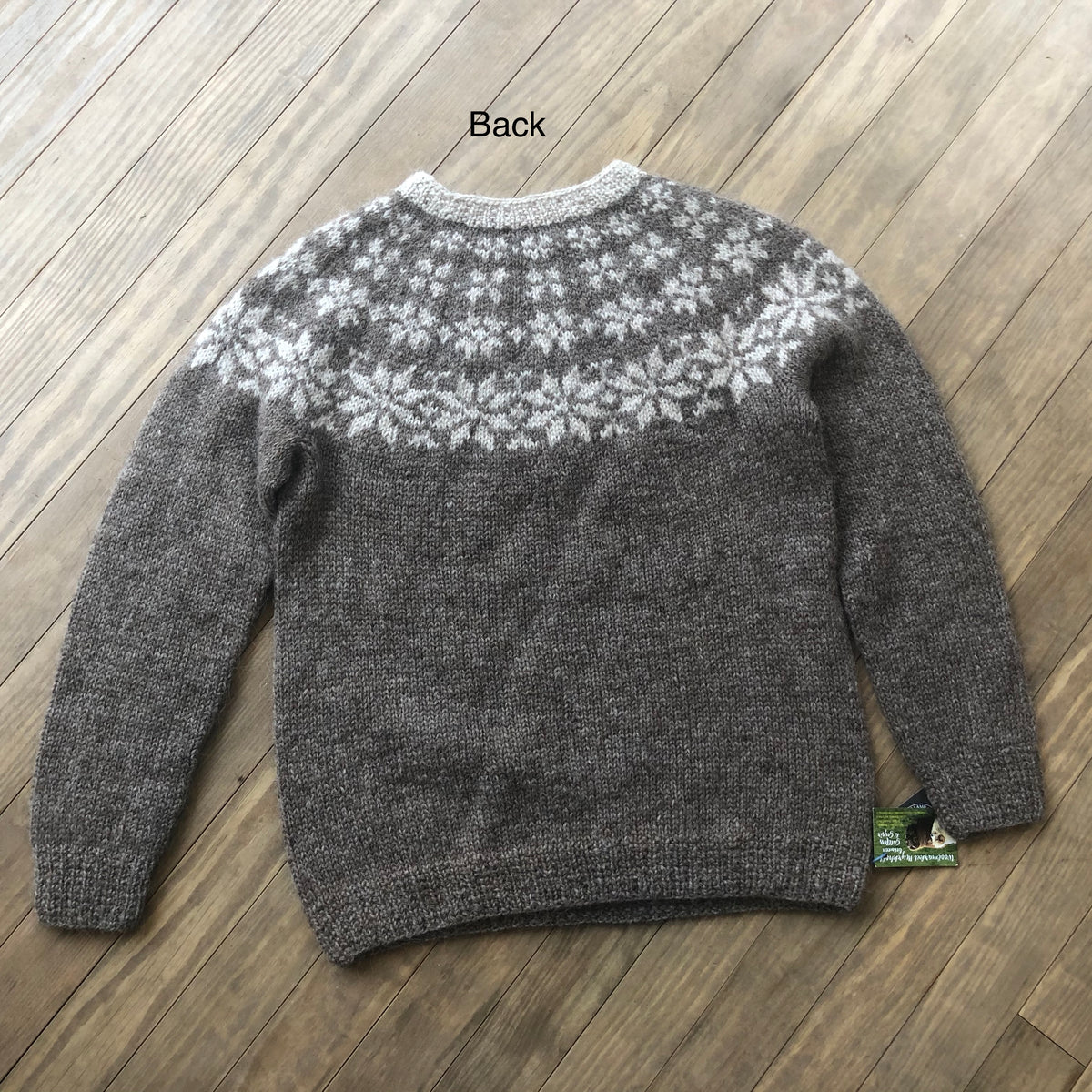 Brown handmade Icelandic wool women's sweater – Kosi Wool